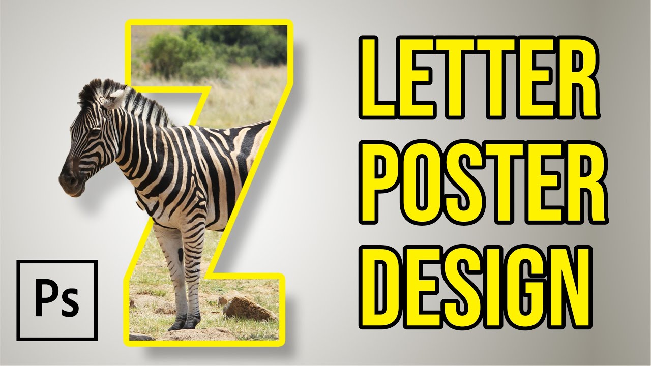 Photoshop Tutorials | Pop-Out Letter Poster Design - YouTube