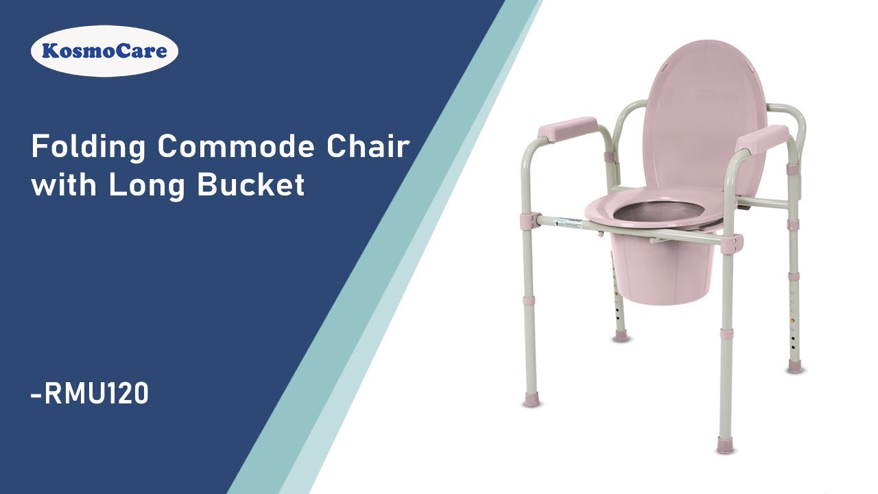 KosmoCare Commode Chair with Long Bucket & Splash Guard - Features ...