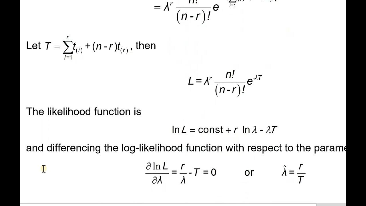 Reliability Analysis: Exponential Distribution (Part 3) - Maximum Likelihood Estimator - YouTube