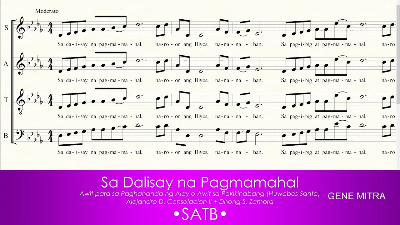 Sa Dalisay na Pagmamahal (Offertorium Huwebes Santo) • SATB - YouTube