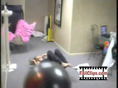 Yoga Ball Bounce Fail FailedClips com - YouTube