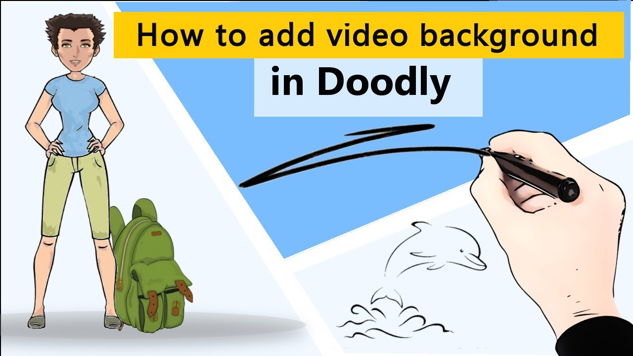 How to add video to Doodly animation background - YouTube