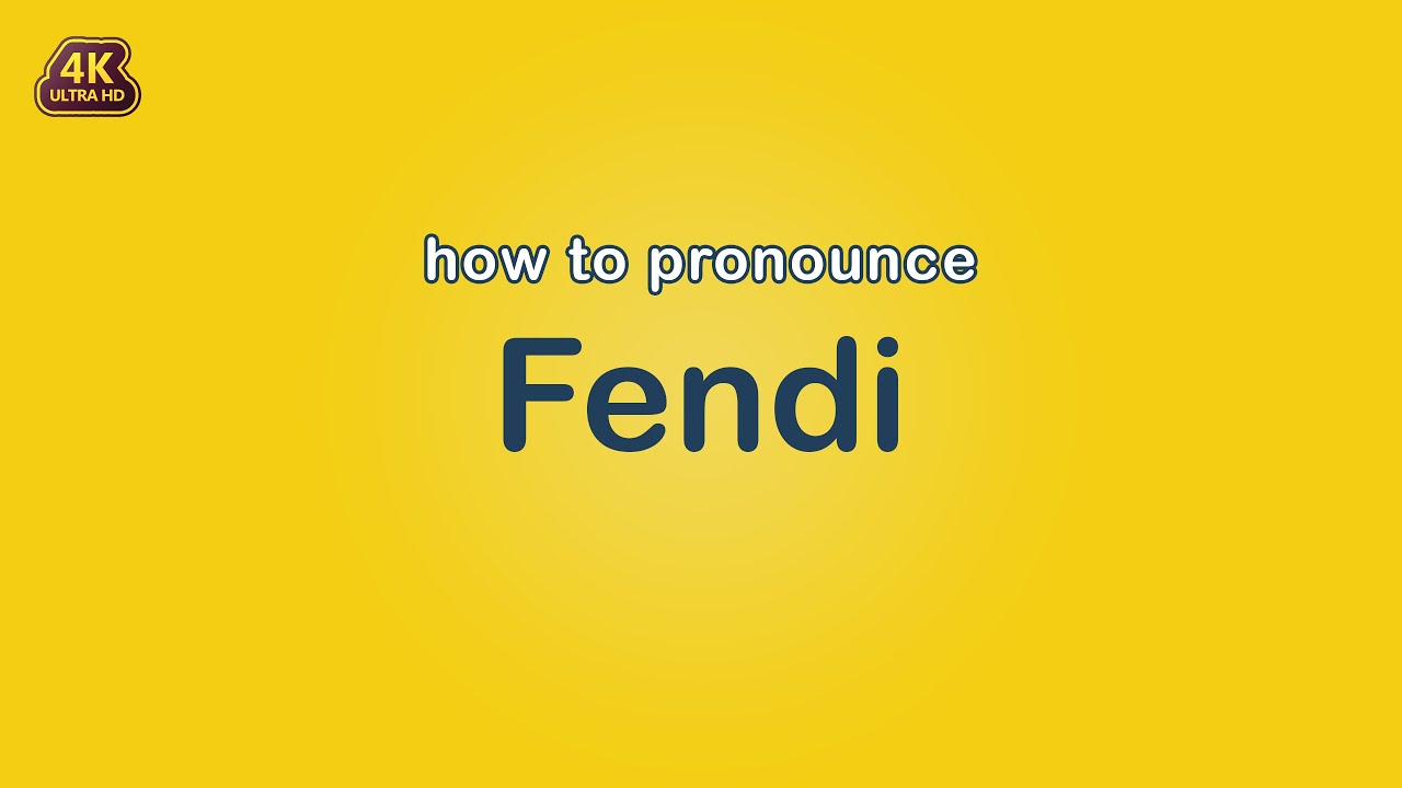 how to pronounce Fendi 【Brand Name】 - YouTube