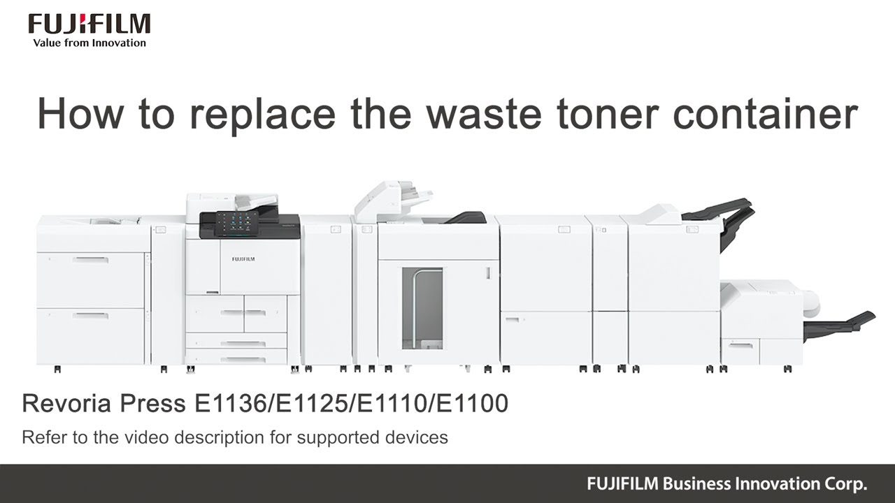 How to replace the waste toner container - YouTube