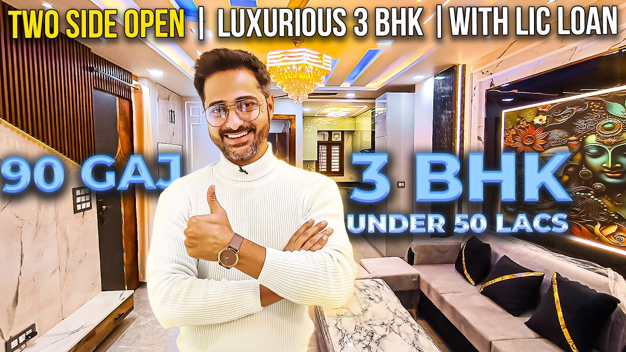Under 50 lacs two side open 3 BHK flat on sale in delhi I builder ...