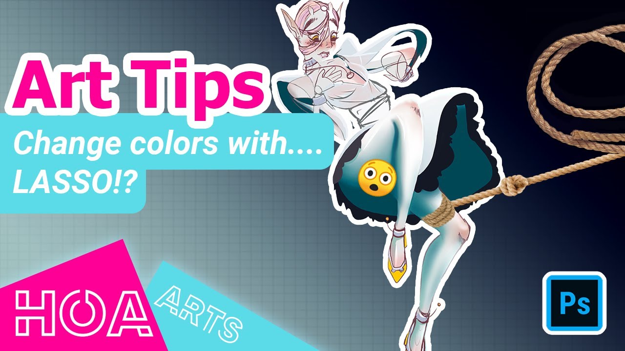 Just The Tips - Digital Painting | Beginner color change with LASSO ...