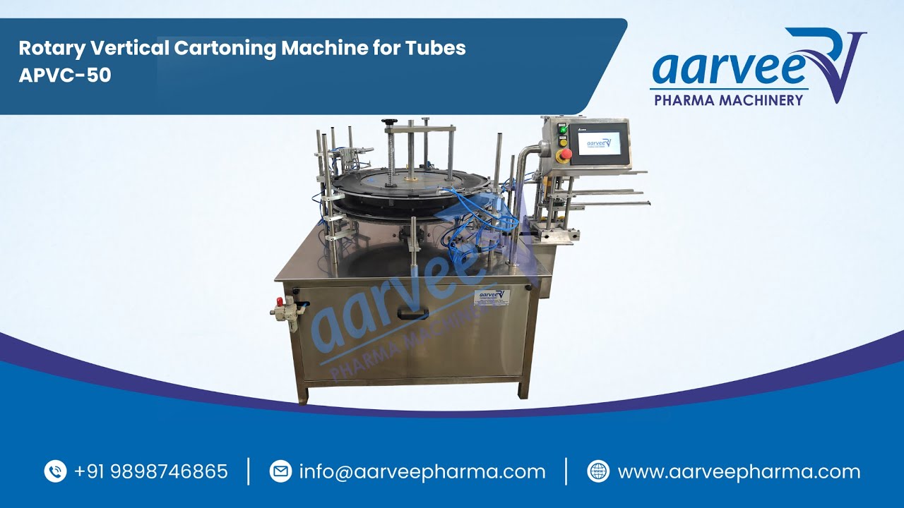Rotary Vertical Cartoning Machine for Tubes | Vertical Cartonator ...