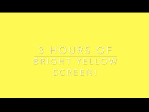 🟡 3 hrs of Bright Yellow Screen ! - YouTube