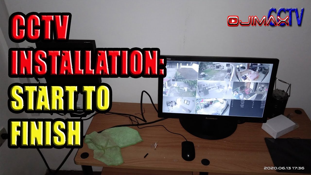 Vlog 16 | CCTV INSTALLATION FROM START TO FINISH | CCTV FREE Tutorial ...