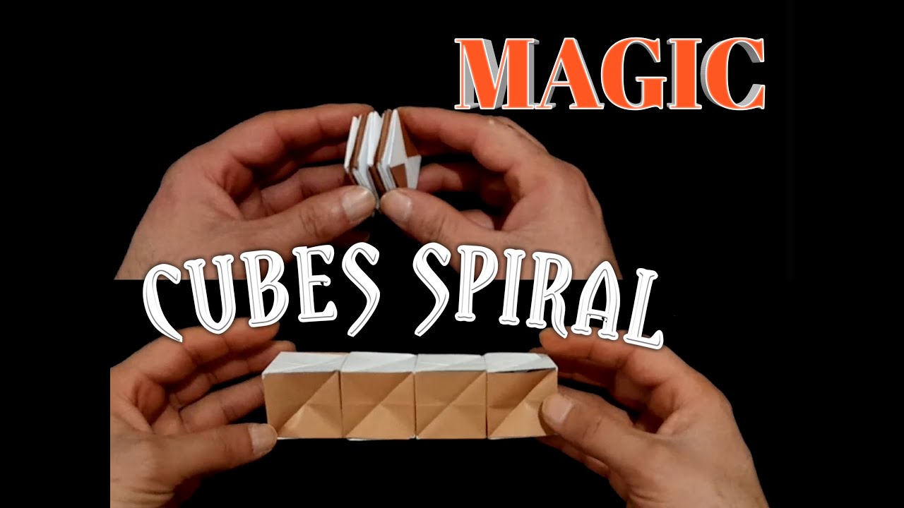 How To Make a Paper MAGIC CUBES SPIRAL - Fun & Easy Origami - YouTube