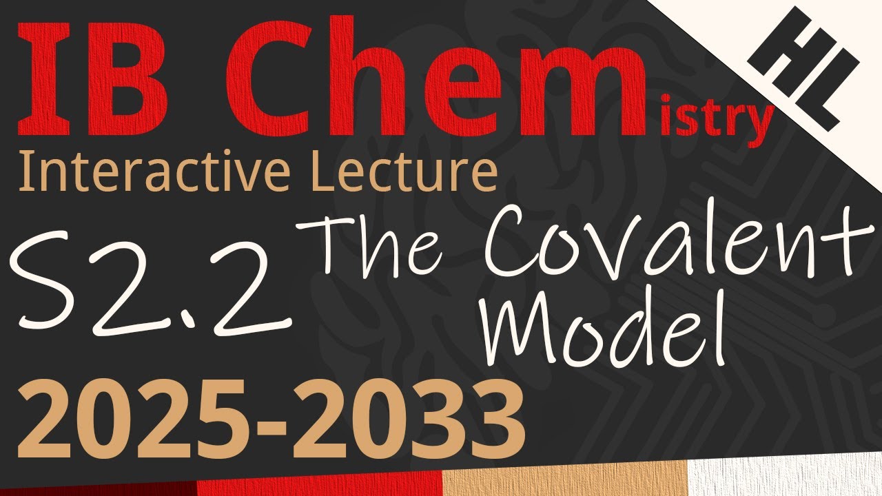 IB Chemistry S2.2 - The Covalent Model [AHL] - Interactive Lecture 2025 ...