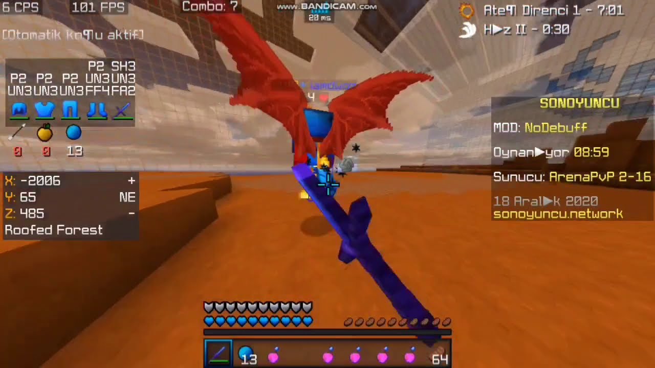 Minecraft Sonoyuncu ArenaPvP Nodebuff #2 - YouTube