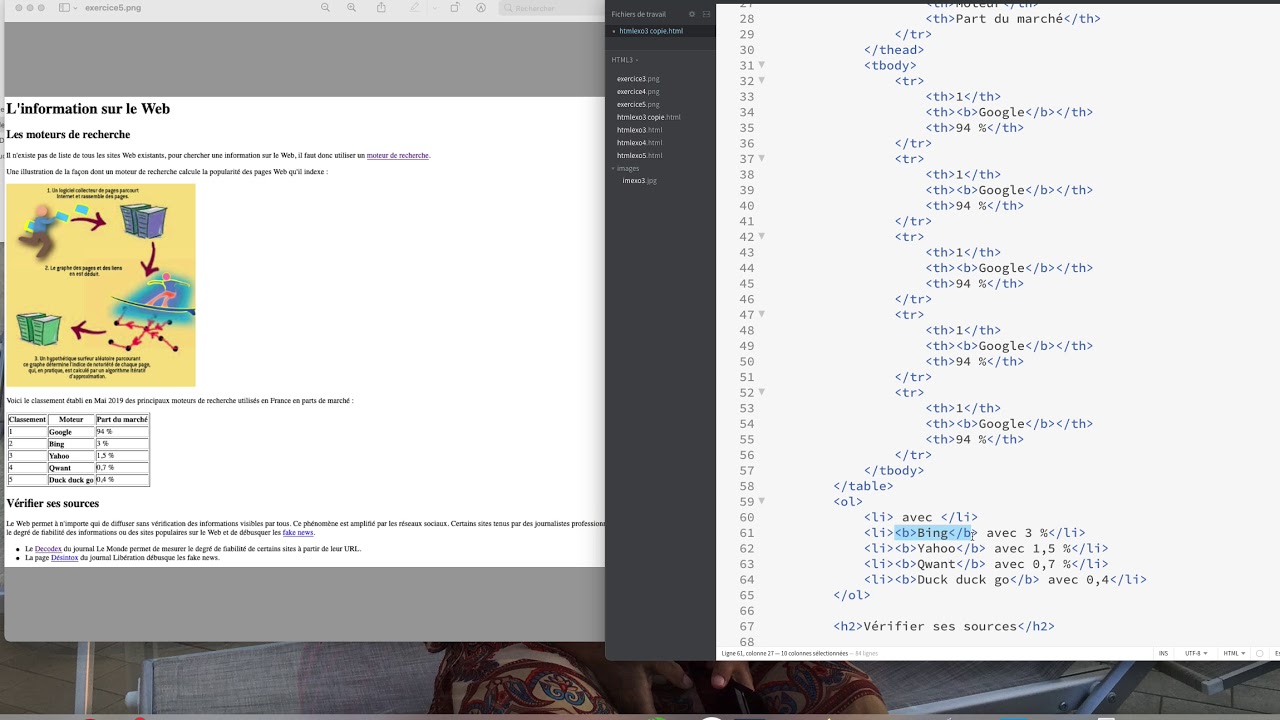 Les bases du langage HTML : exercice 4 - YouTube