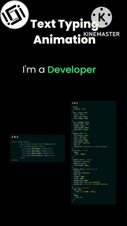 Text Typing Animation In CSS | Dev Area | HTML CSS JavaScript #shorts ...