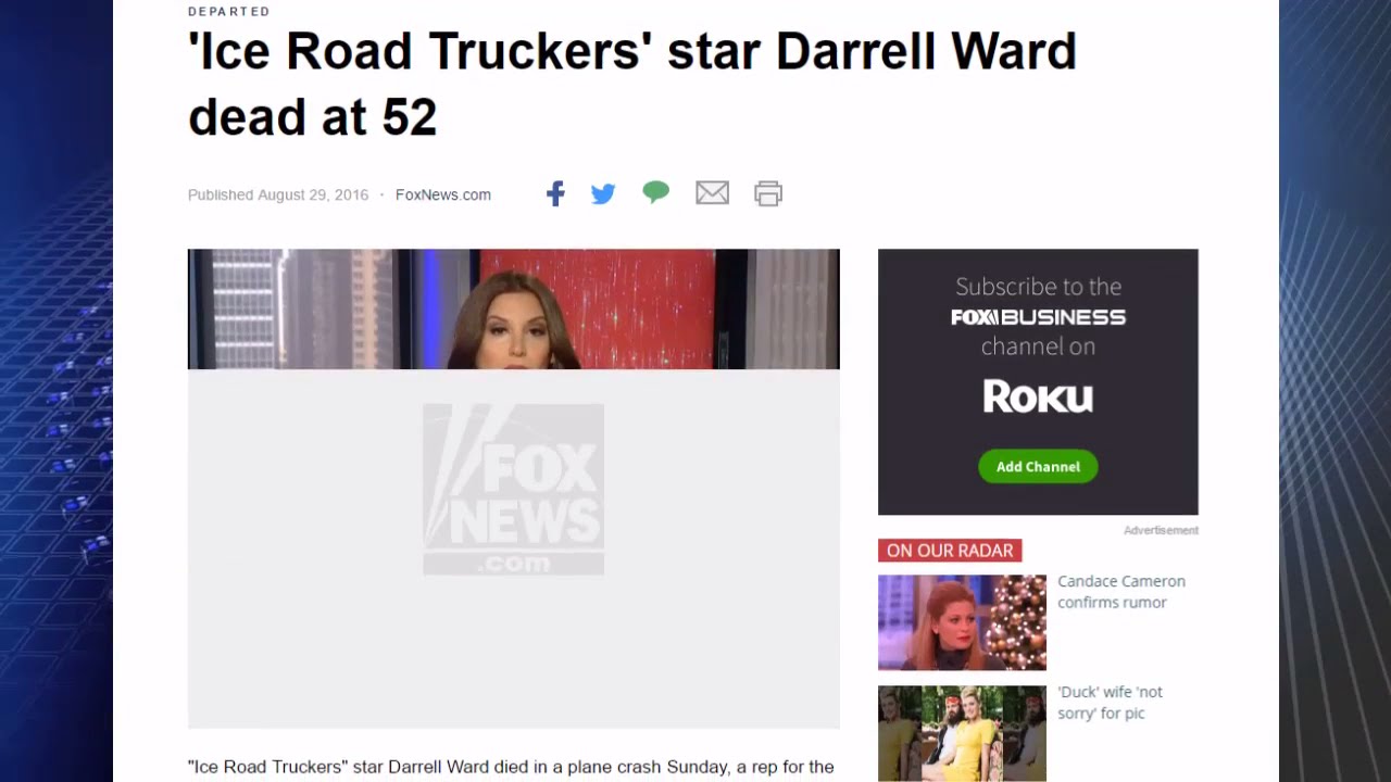'Ice Road Truckers' star Darrell Ward dead at 52 - YouTube