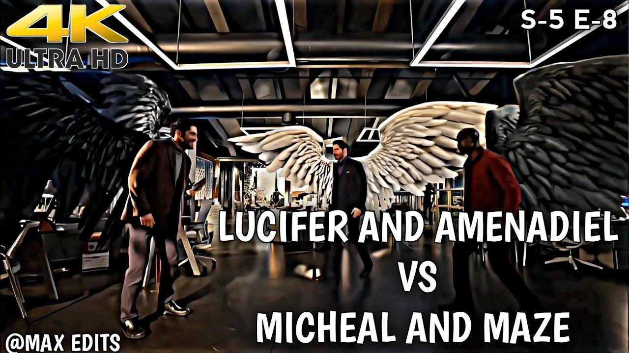 Lucifer and Amenadiel vs Micheal and Maze • Lucifer • S-5 E-8 • HD ...
