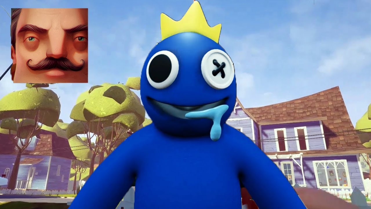 Hello Neighbor - My New Neighbor Blue in Rainbow Friends Act 1 Gameplay ...