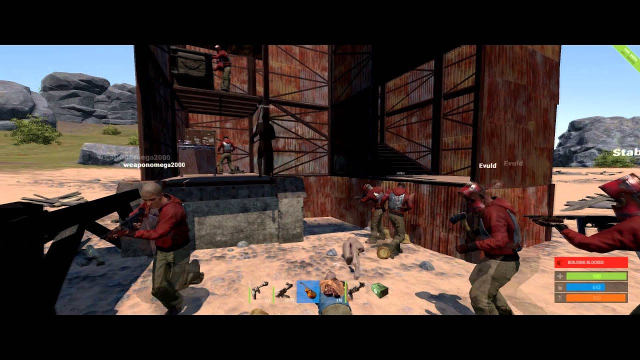 Rust Guitar Raid #2 with 9 players - YouTube