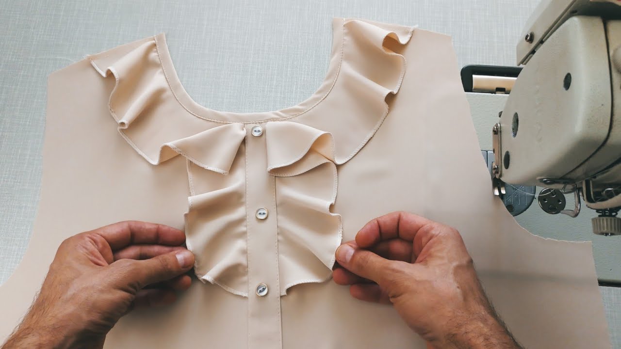 Useful Sewing Hacks and Lovely 🤩 Easy Ways to Sewing Neck With Frill ...