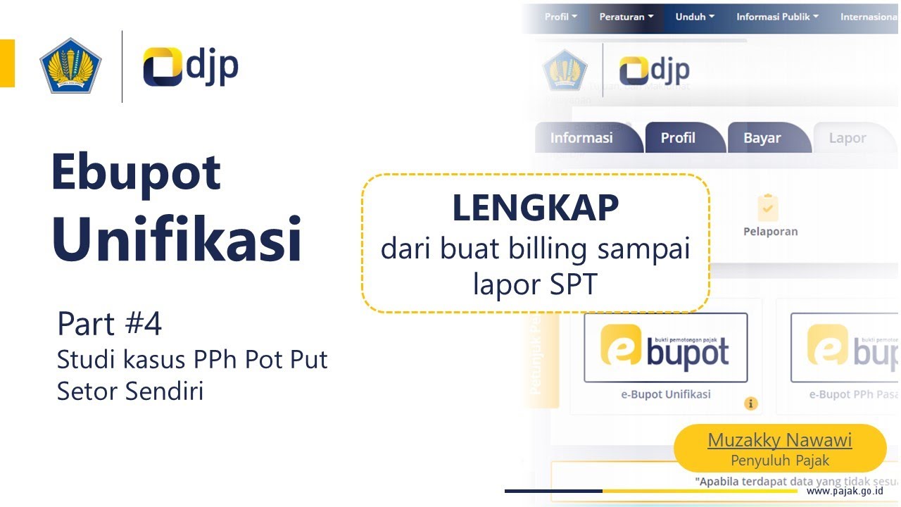 Ebupot Unifikasi (Part4 PPh Pot Put Setor Sendiri) - YouTube