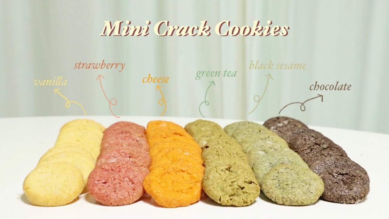 (SUB)한가지 반죽으로 만드는 미니크랙 쿠키 레시피 Mini Crack Cookies ::한입크기 초간단 베이킹 vlog ...