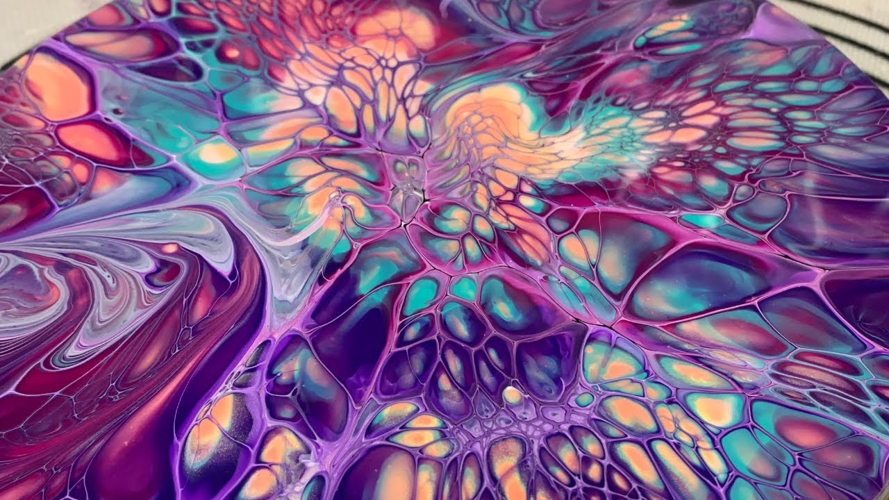 Acrylic Art & Collectibles Colorful Psychedelic Paint Pour etna.com.pe