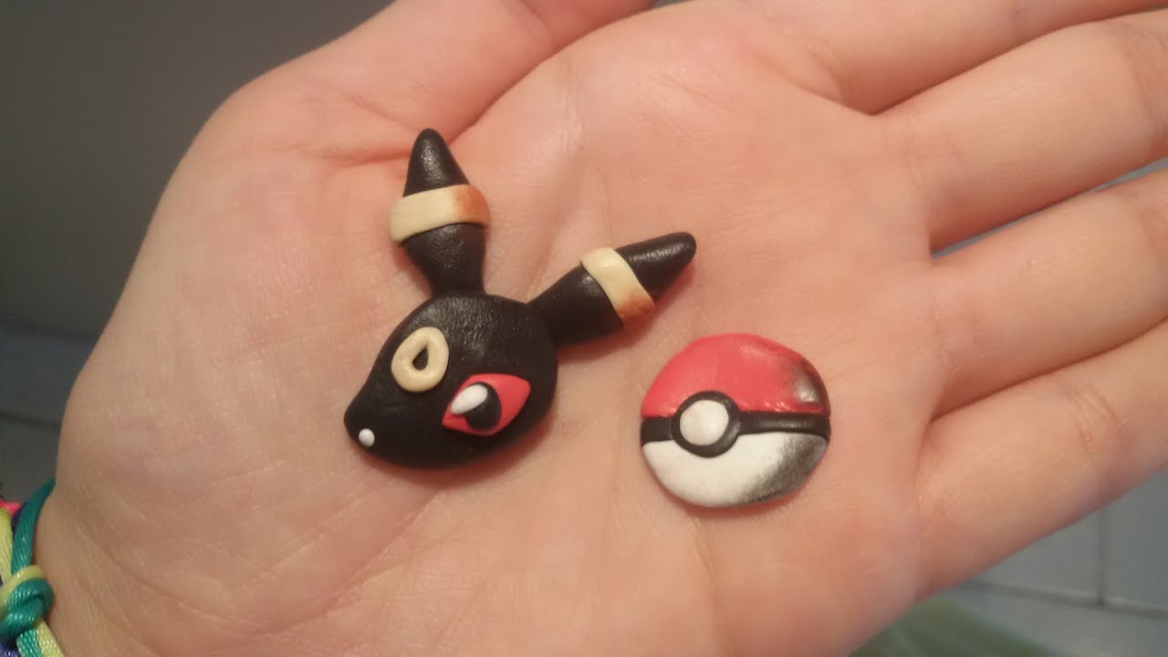 Umbreon and Poké ball earrings (polymer clay tutorial) - YouTube