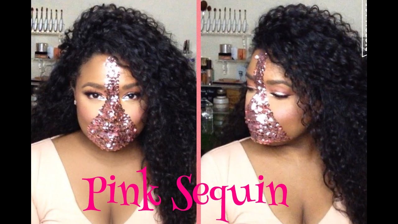 PINK SEQUIN MAKEUP TUTORIAL!! - YouTube