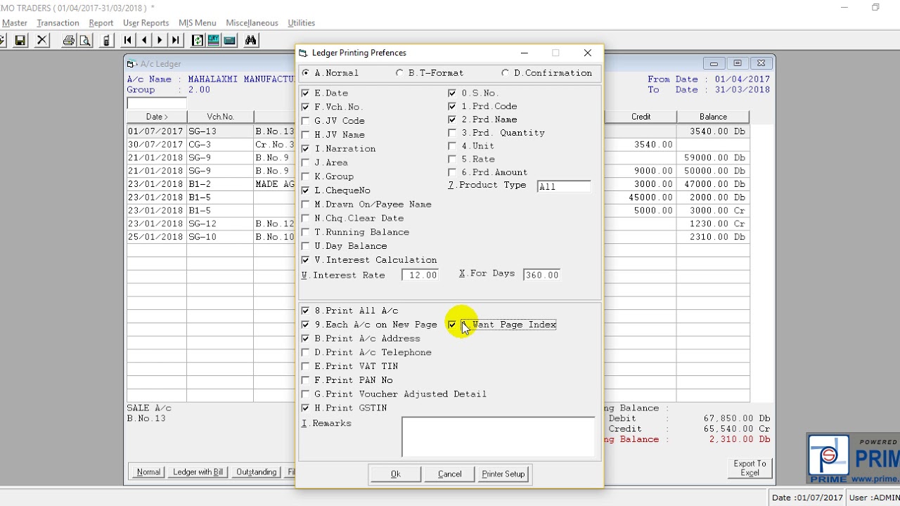 How to view Ledger Accounts in Prime Financial Accounting Software ...