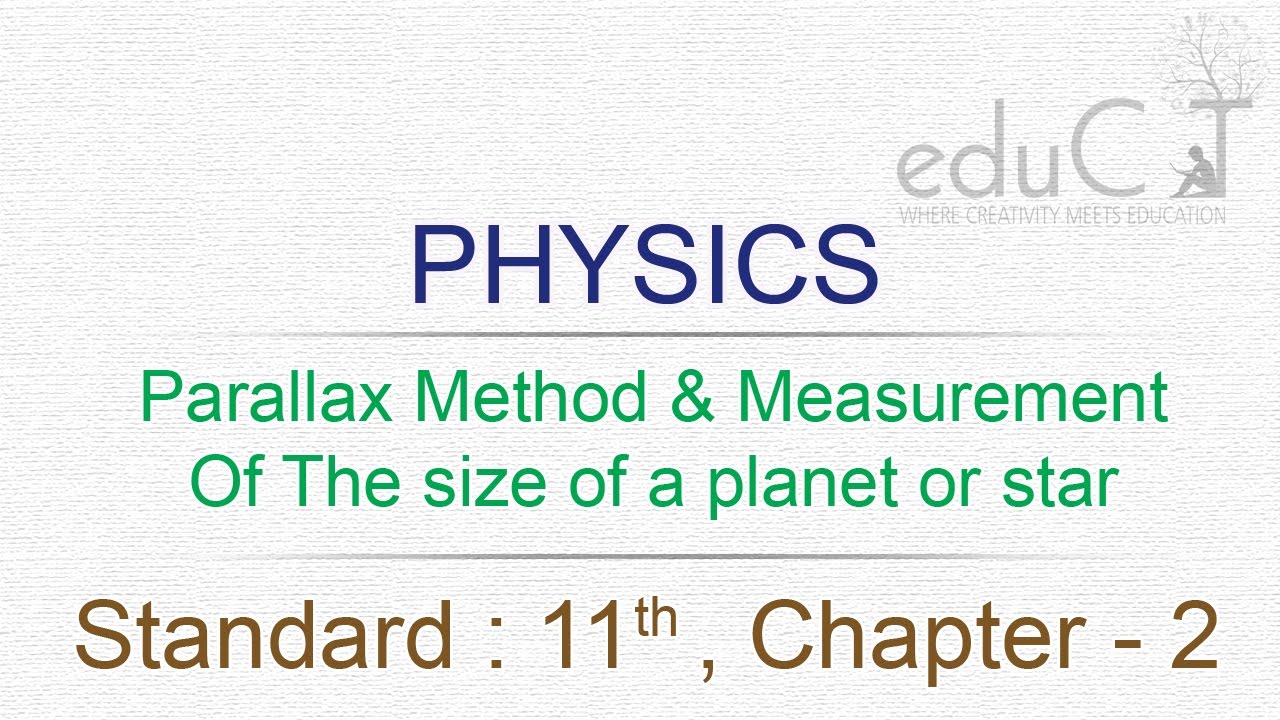 Physics: Parallax Method& Measurement Of The size of a planet or star ...