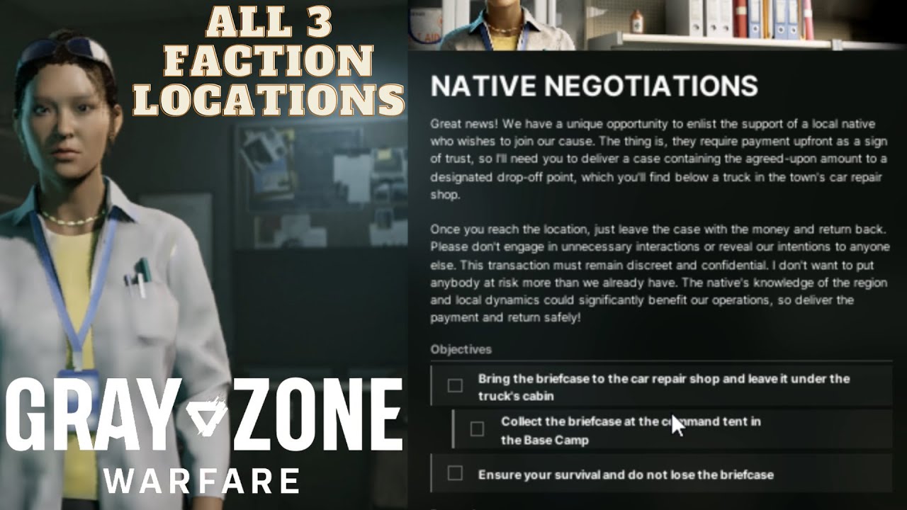 Native Negotiations - Lab Rat- All 3 Faction Locations - Gray Zone ...
