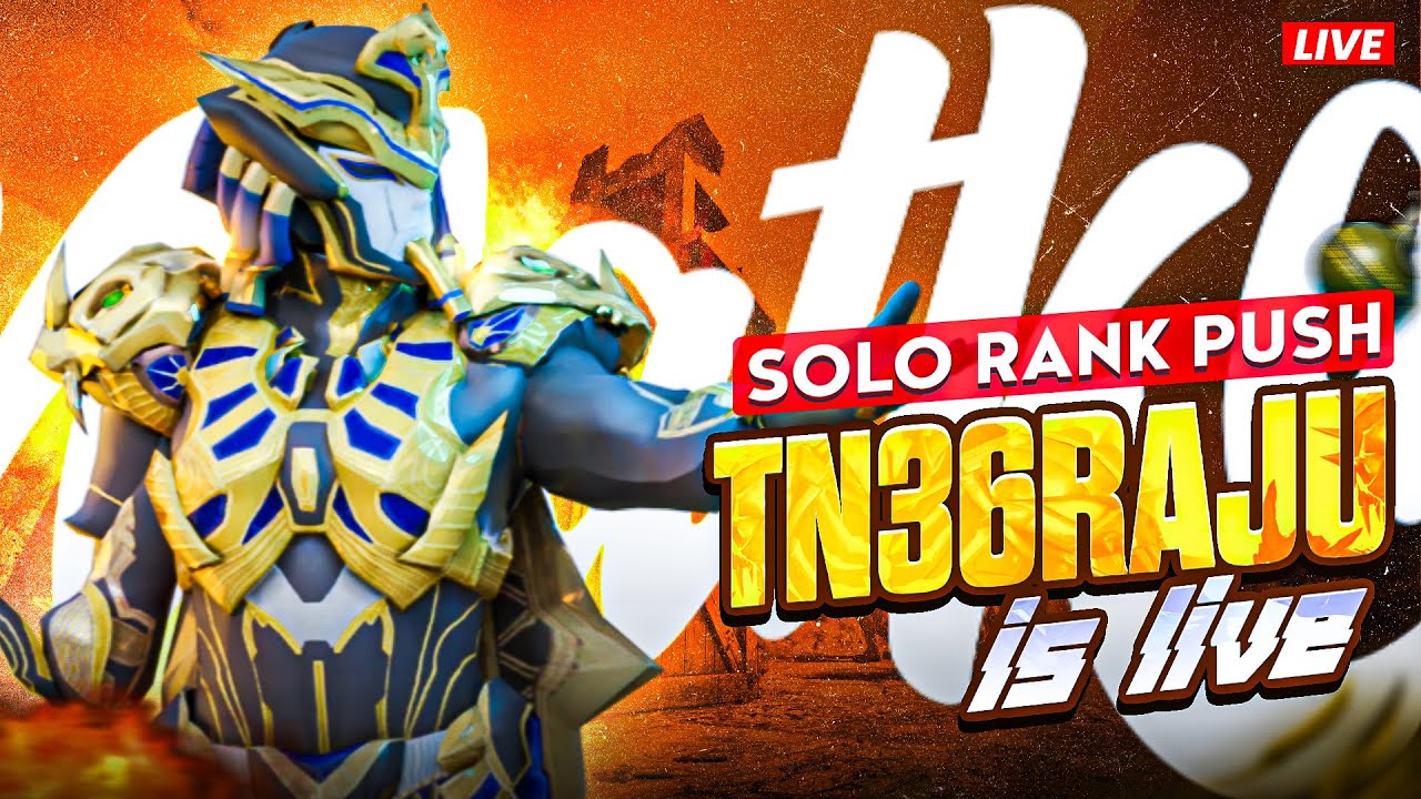 🔴 BGMI GOLD TO SOLO CONQUEROR | SOLO RANK PUSH LIVE TAMIL | SOLO RANK ...