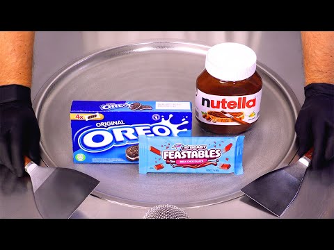Feastables x Oreo x Nutella Dondurma Ruloları 😍 (ASMR)