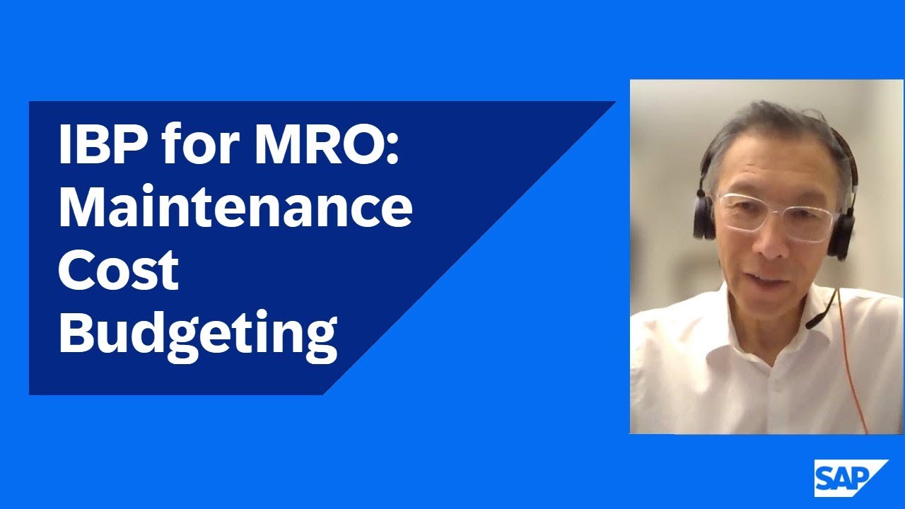 IBP for MRO: Maintenance Cost Budgeting - YouTube