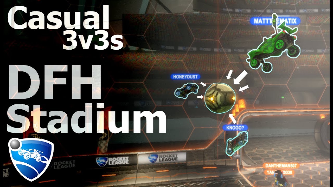 Almost A Triple Air Pinch - Rocket League DFH Stadium 3v3 - YouTube