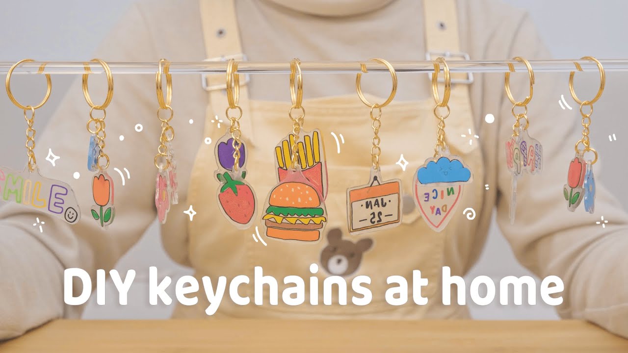 ☁️few steps to DIY keychains at home | easy & cheap - YouTube