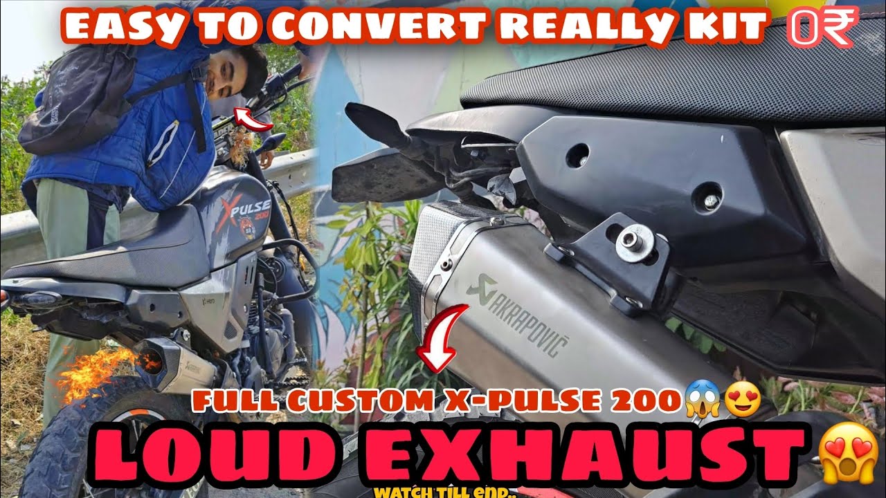 Modified X-Pulse200 😍 Loud Exhaust with Akrapovic ️ CRAZYYY Backfire 💥 ...