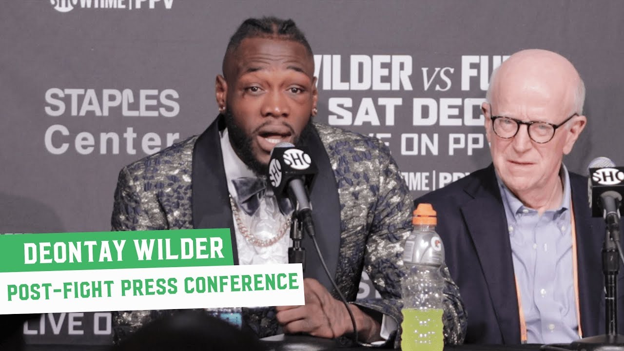 Deontay Wilder reacts to Tyson Fury Fight | Post-Fight Press Conference ...