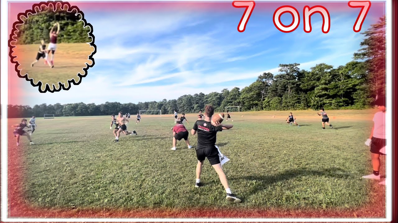 Hi Nicholas Plays his First 7 on 7 Football Game!!!!! *QB* - YouTube
