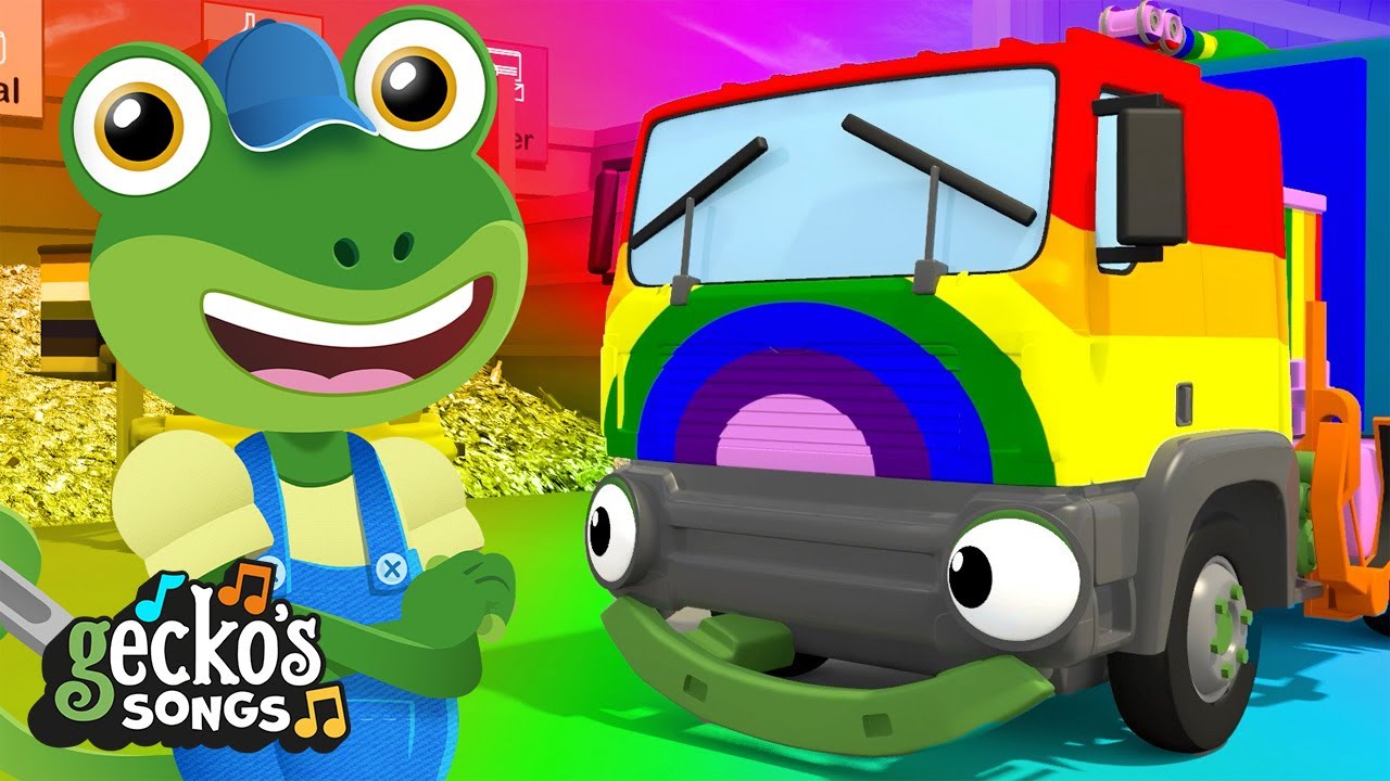 RAINBOW Garbage Truck… and Other Big Hits!｜Gecko's Garage｜Truck Cartoon ...
