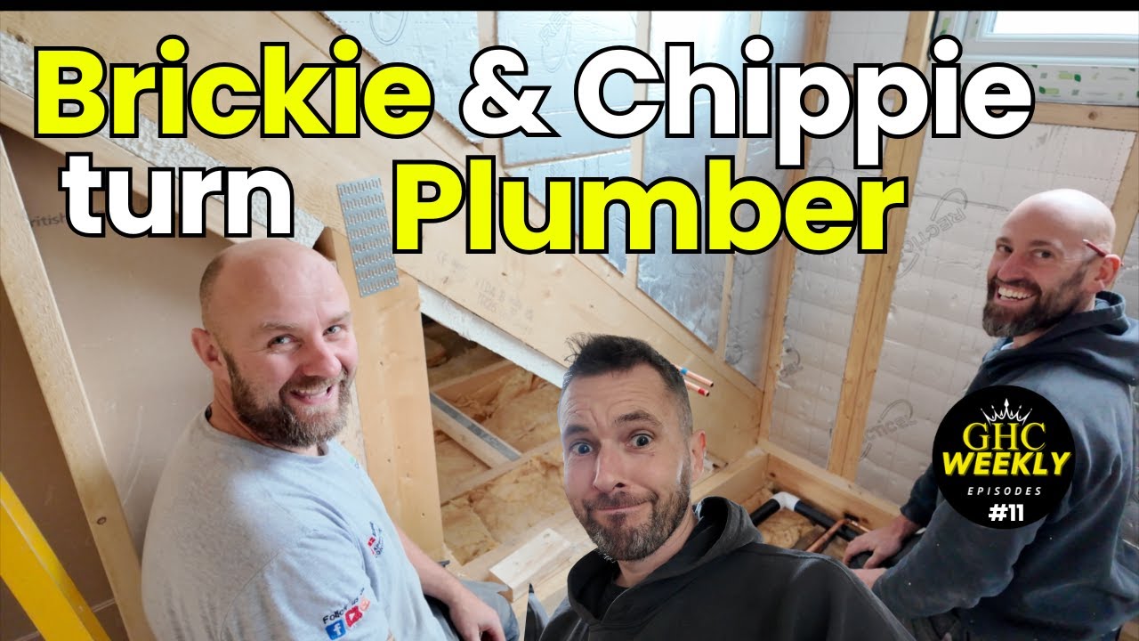 FIRST FIX PLUMBING A BATHROOM - GHC WEEKLY #11 - YouTube