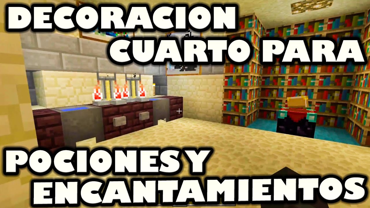 Decoración de un Cuarto de Encantamientos y Pociones | Minecraft de ...