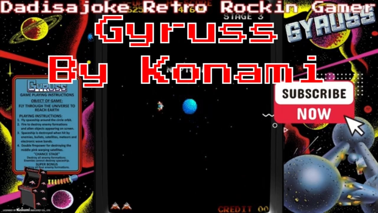 Konami Gyruss Arcade High Score Game Play - YouTube