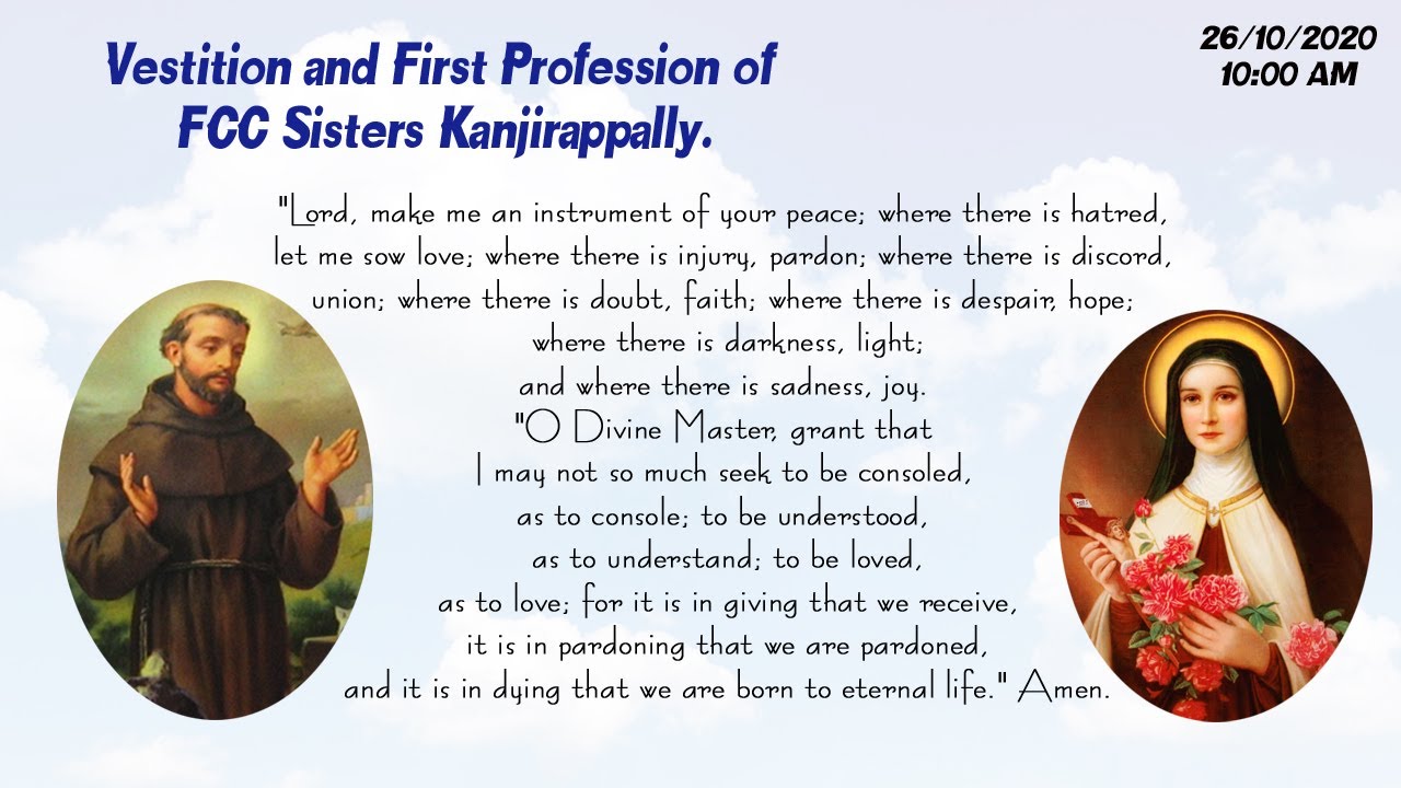 + Vestition and First Profession of our novices - FCC Sisters ...