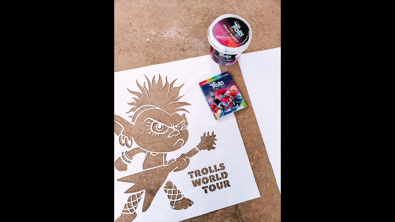 Trolls World Tour Chalk Art! - YouTube
