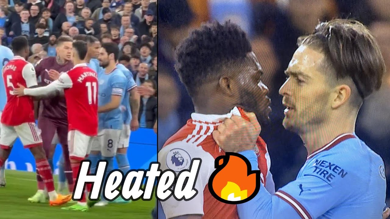 Jack Grealish vs Partey fight as Man City vs Arsenal - YouTube