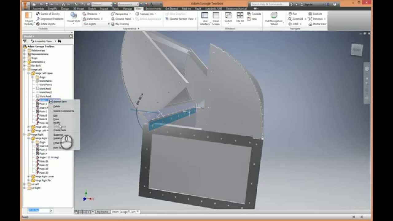 Adam Savage Toolbox - Autodesk Inventor Design - YouTube