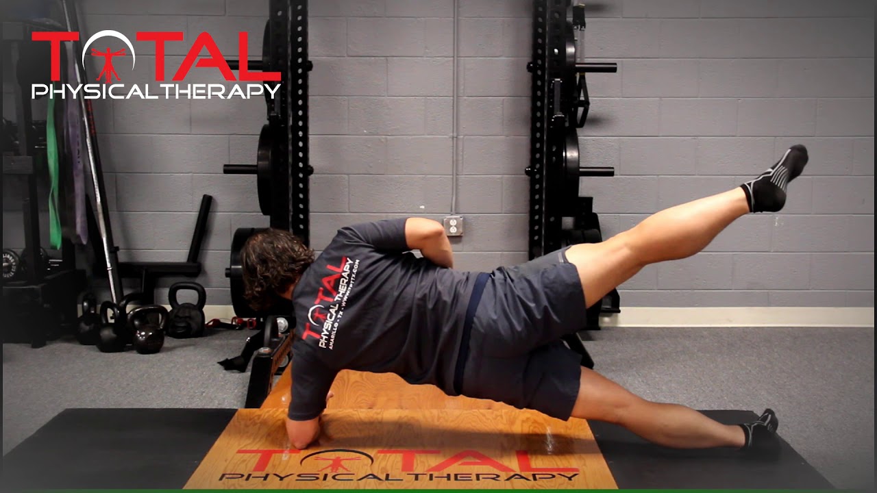 Side plank plus hip abduction - YouTube