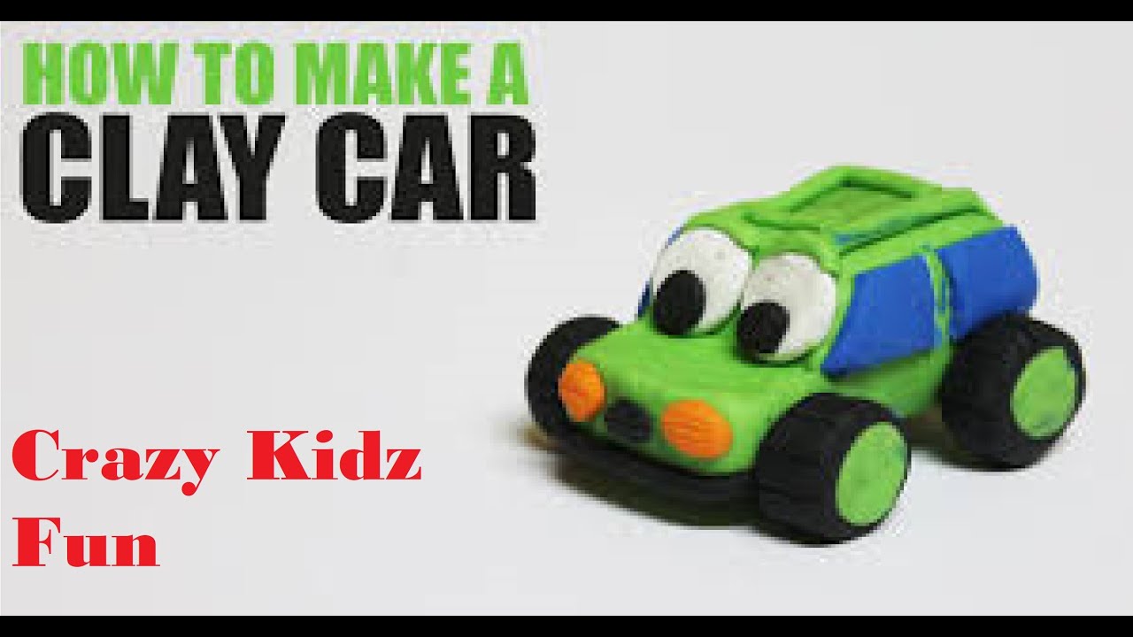 Clay Art for Kids - making of Car and learn shapes - YouTube