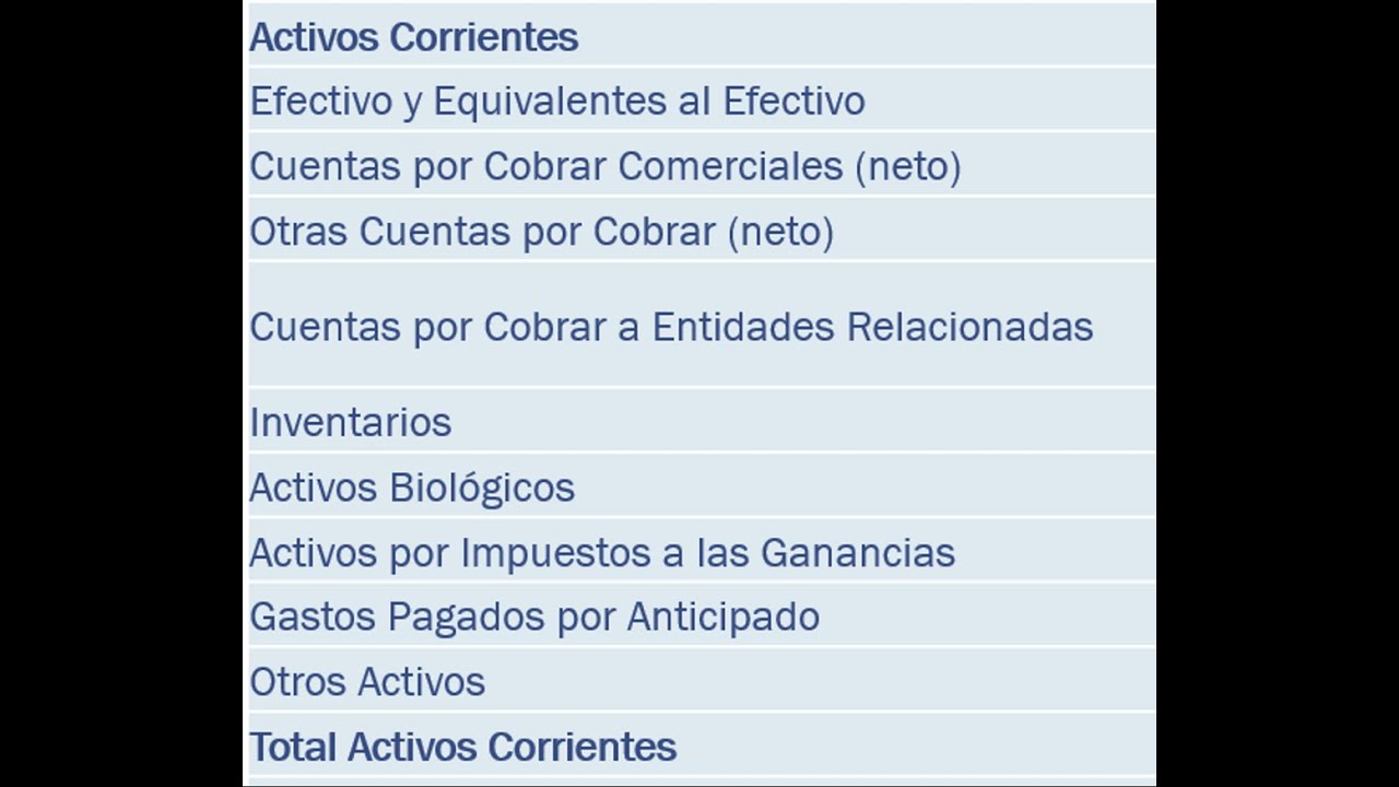 Cuentas del Activo Corriente Explicación Ejemplos Contabilidad ...